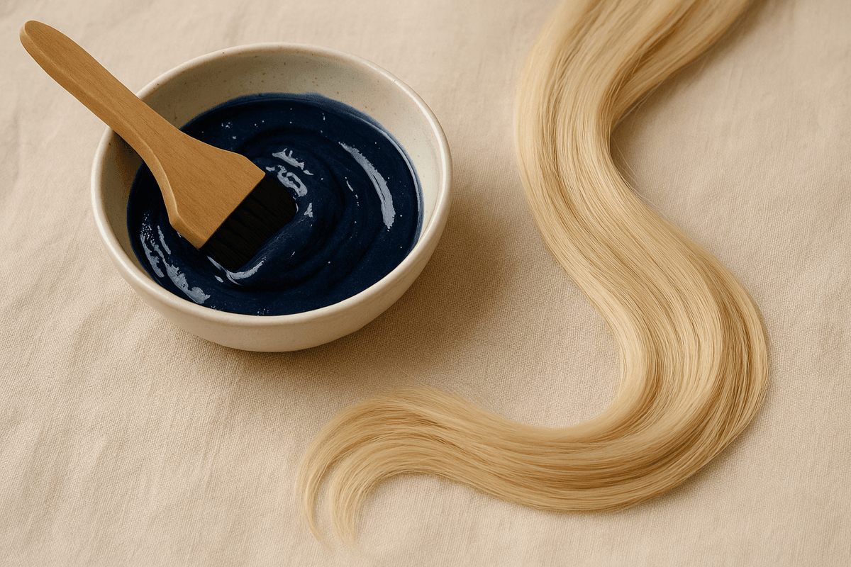 Jagua and henna hair dye: natural black tones (guide) | Temporalis
