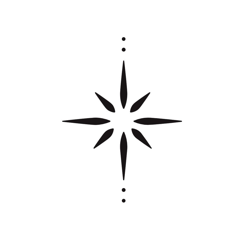 Kosmisk nordstjerne-symbol-tatovering | Temporalis