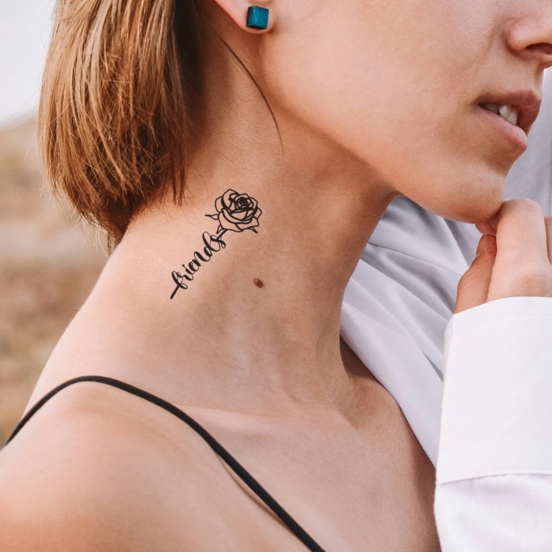 Rose Friendship Tattoo | Temporalis