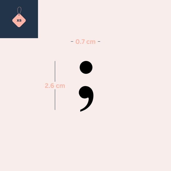 Tattoo med semikolon-symbol | Temporalis